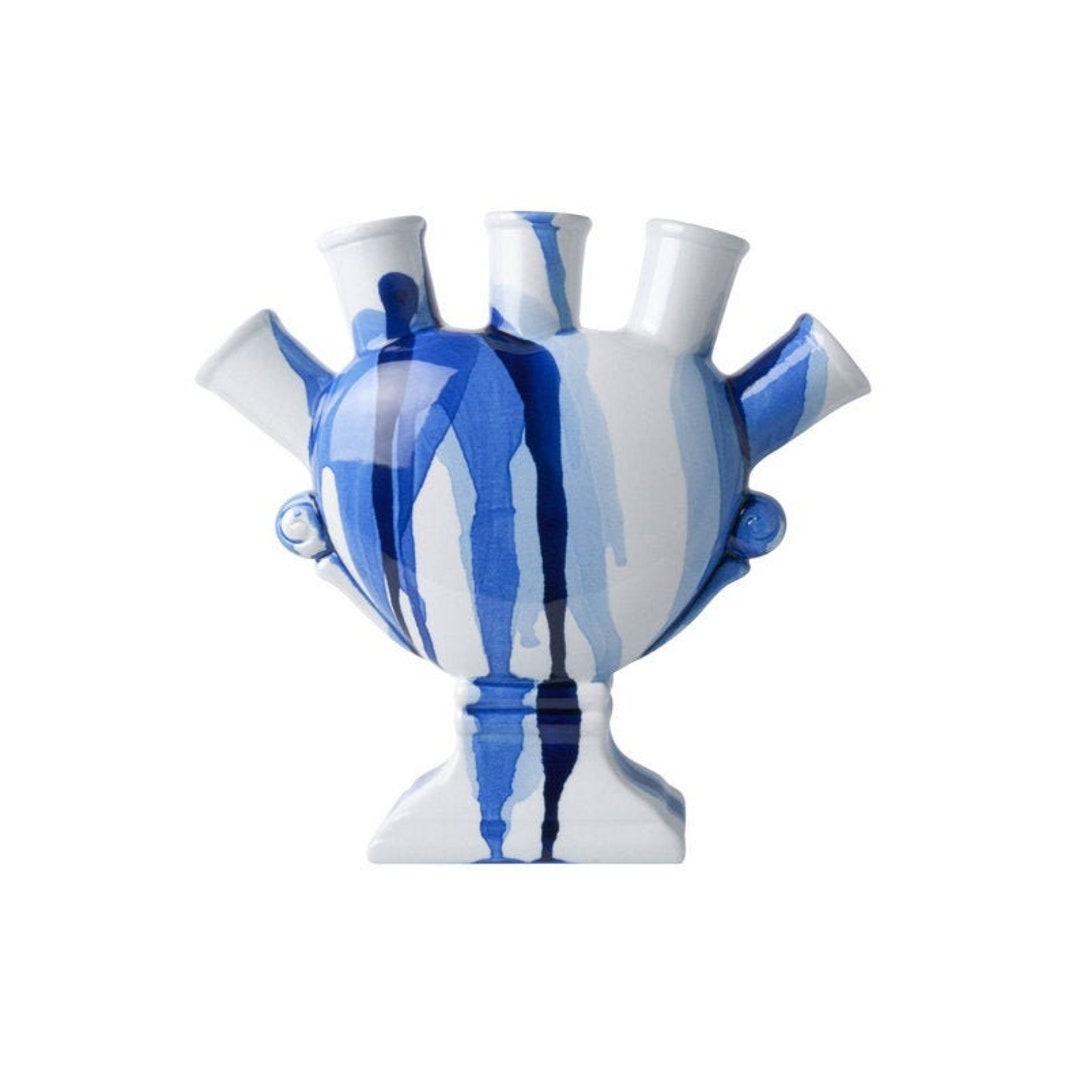 Heart Shaped Tulip Vase, Hand-painted Delft Blue Porcelain - Etsy
