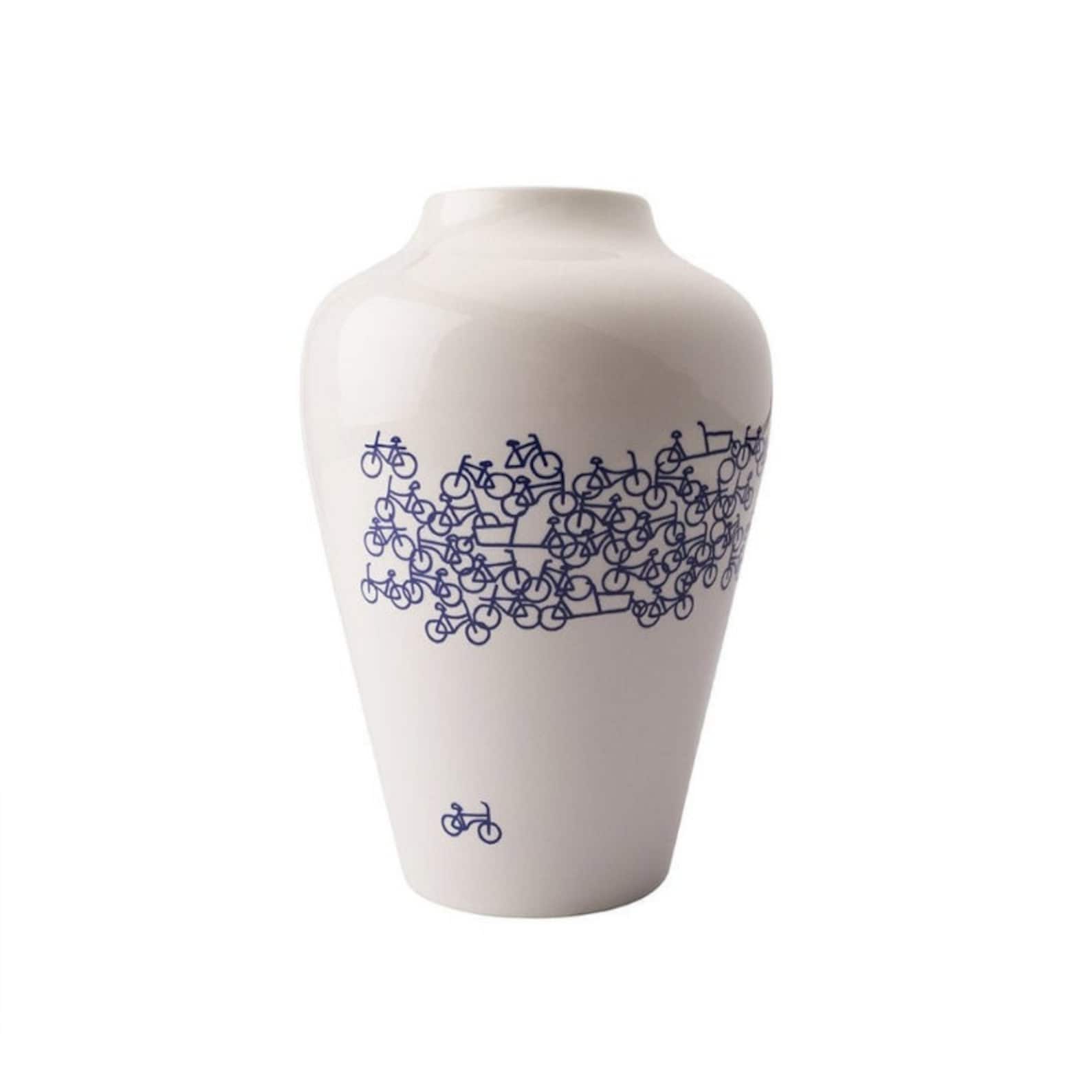 Modern Delft Blue Vase With Fun Bicycle Design - Etsy