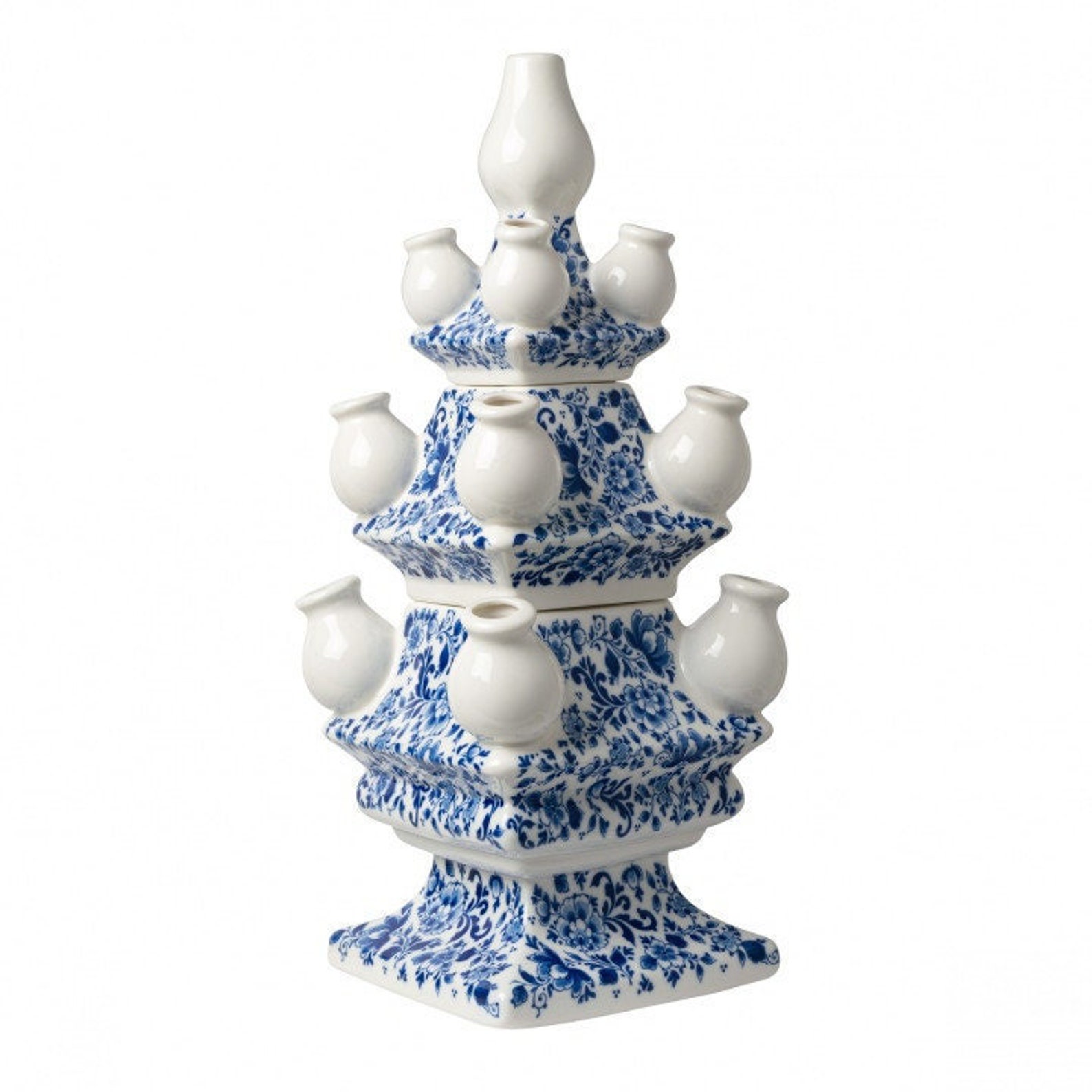Delft Blue Tulip Vase Three-piece Pyramid Style Made by Heinen - Etsy