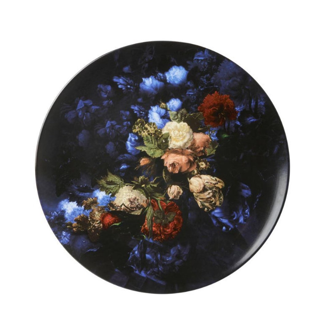 Wall Plate With 'still Life With Flowers' Porcelain - Etsy
