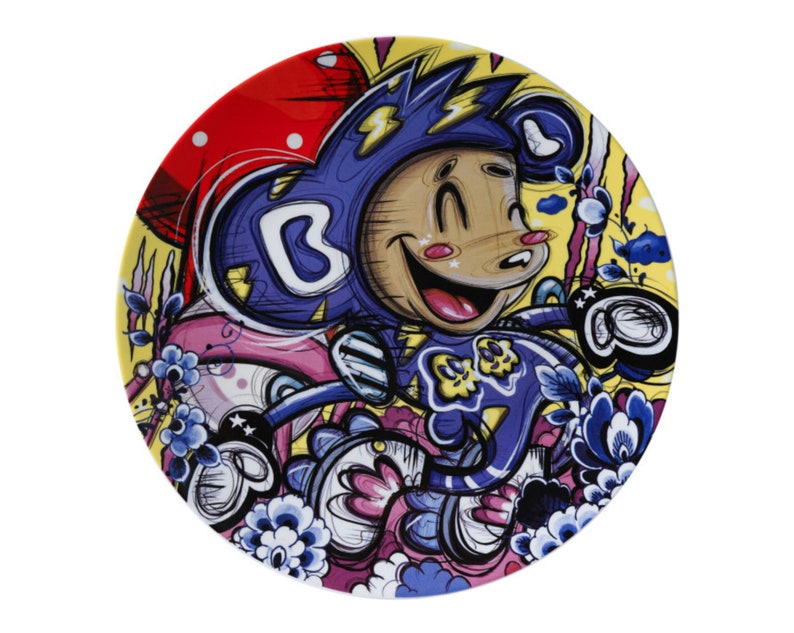 Wall Plate Graffiti Street Art by Loes Van Delft 'pjipje - Etsy