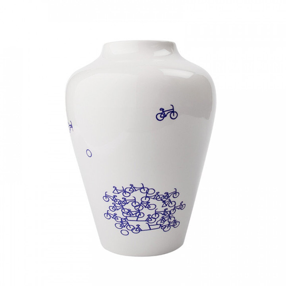 Modern Delft Blue Vase With Fun Bicycle Design - Etsy