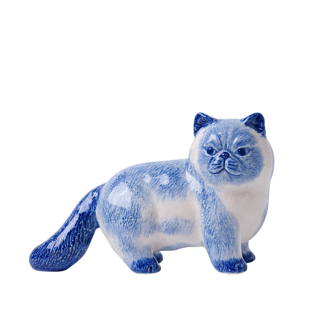 Ornament Delft Blue Cat 9 Cm - Etsy