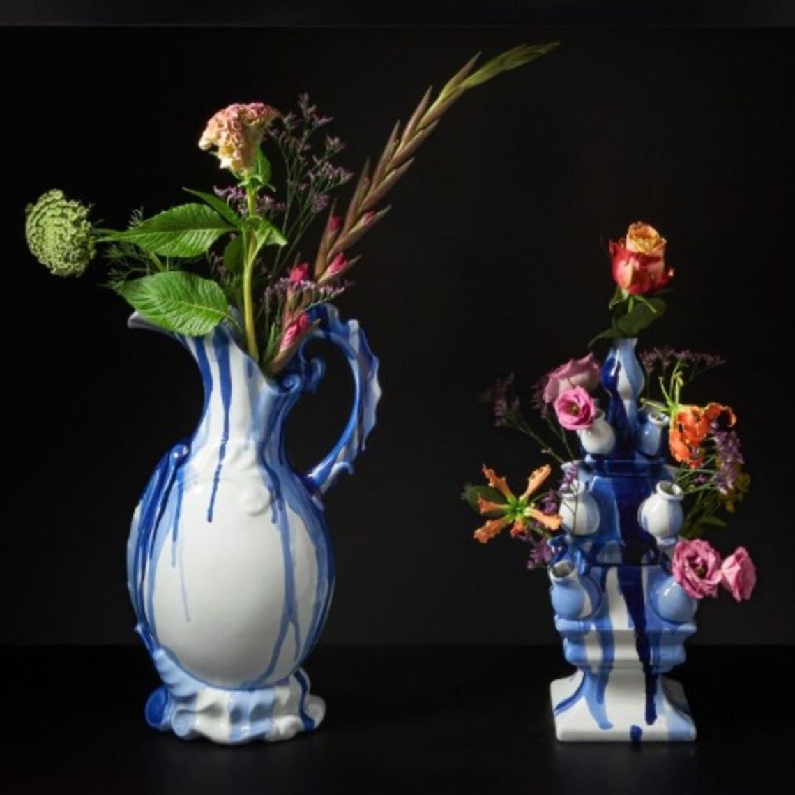 Tulipiere Delft Blue Tulip Vase Three Tier Pyramid Style - Etsy UK