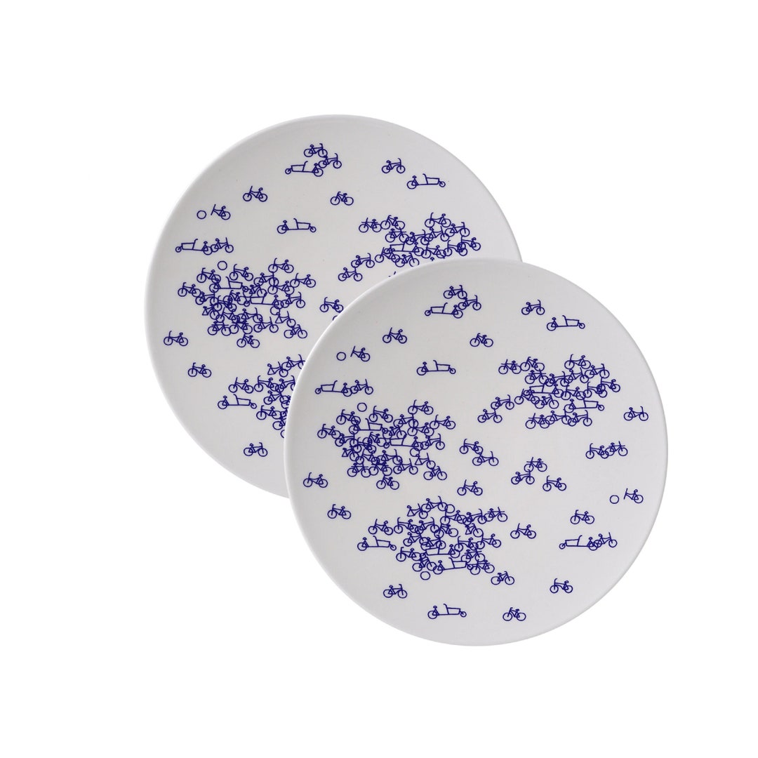 Plate 16 Cm / 2 Pcs, De Blauwe Fiets, Delft Blue Part of the Dutch ...