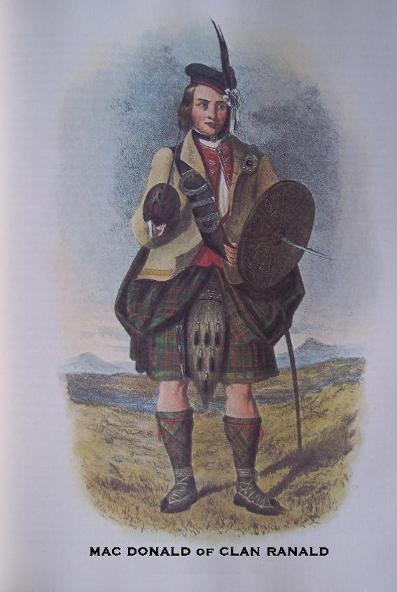 Clan MacDonald of Ranald Scottish Tartan Art Print Matted | Etsy