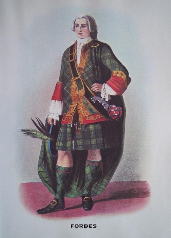 Clan Forbes Scottish Tartan Art Print Matted - Etsy