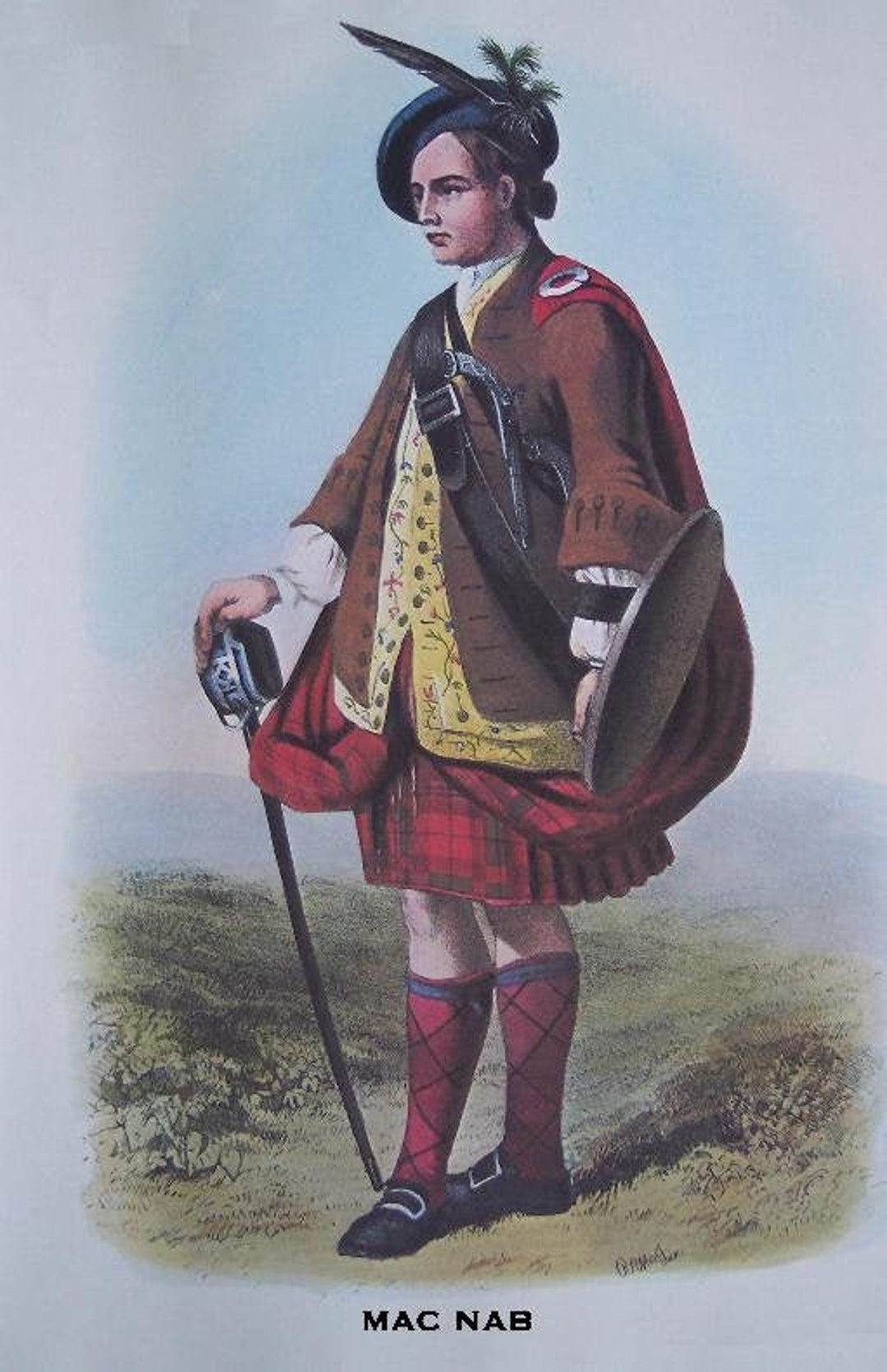 Clan MacNab Scottish Tartan Art Print Matted - Etsy España