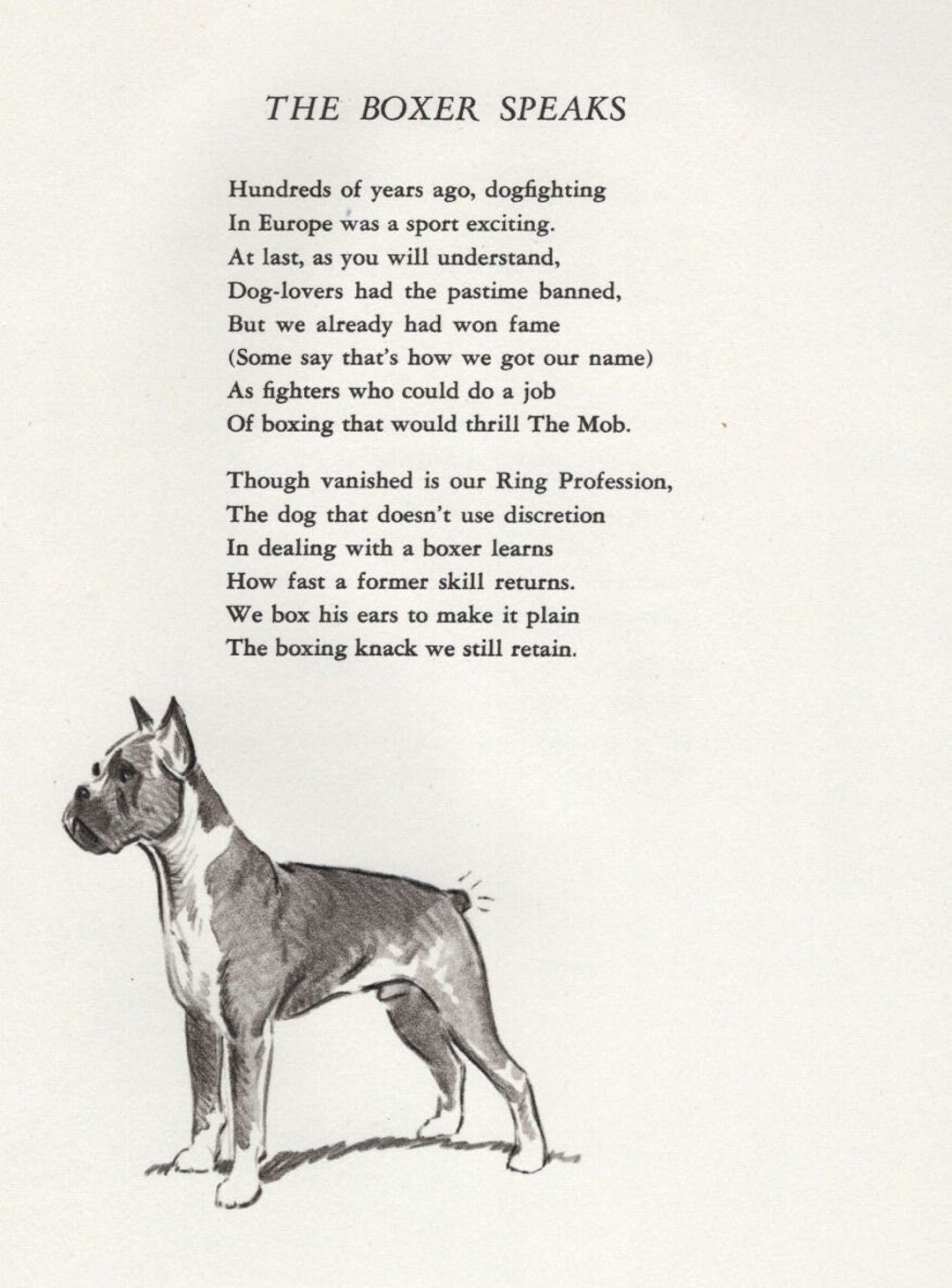 FREE Domestic Shipping - Custom Matted - 1947 Antique Dog Print and ...