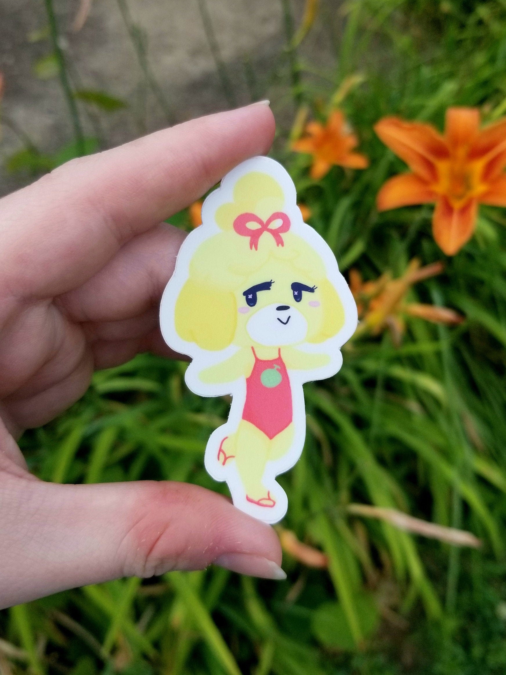 Isabelle Swimsuit Sticker Animal Crossing New Horizons Die-cut Vinyl ...