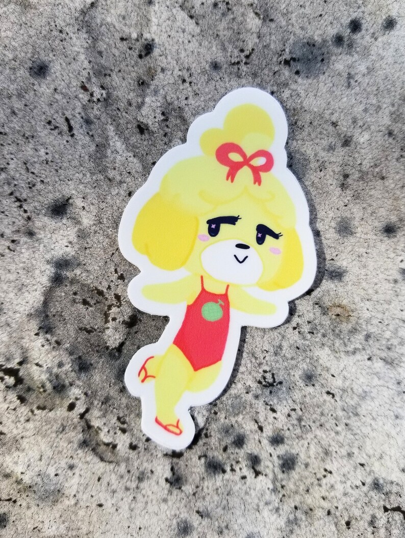 Isabelle Swimsuit Sticker Animal Crossing New Horizons Die-Cut | Etsy
