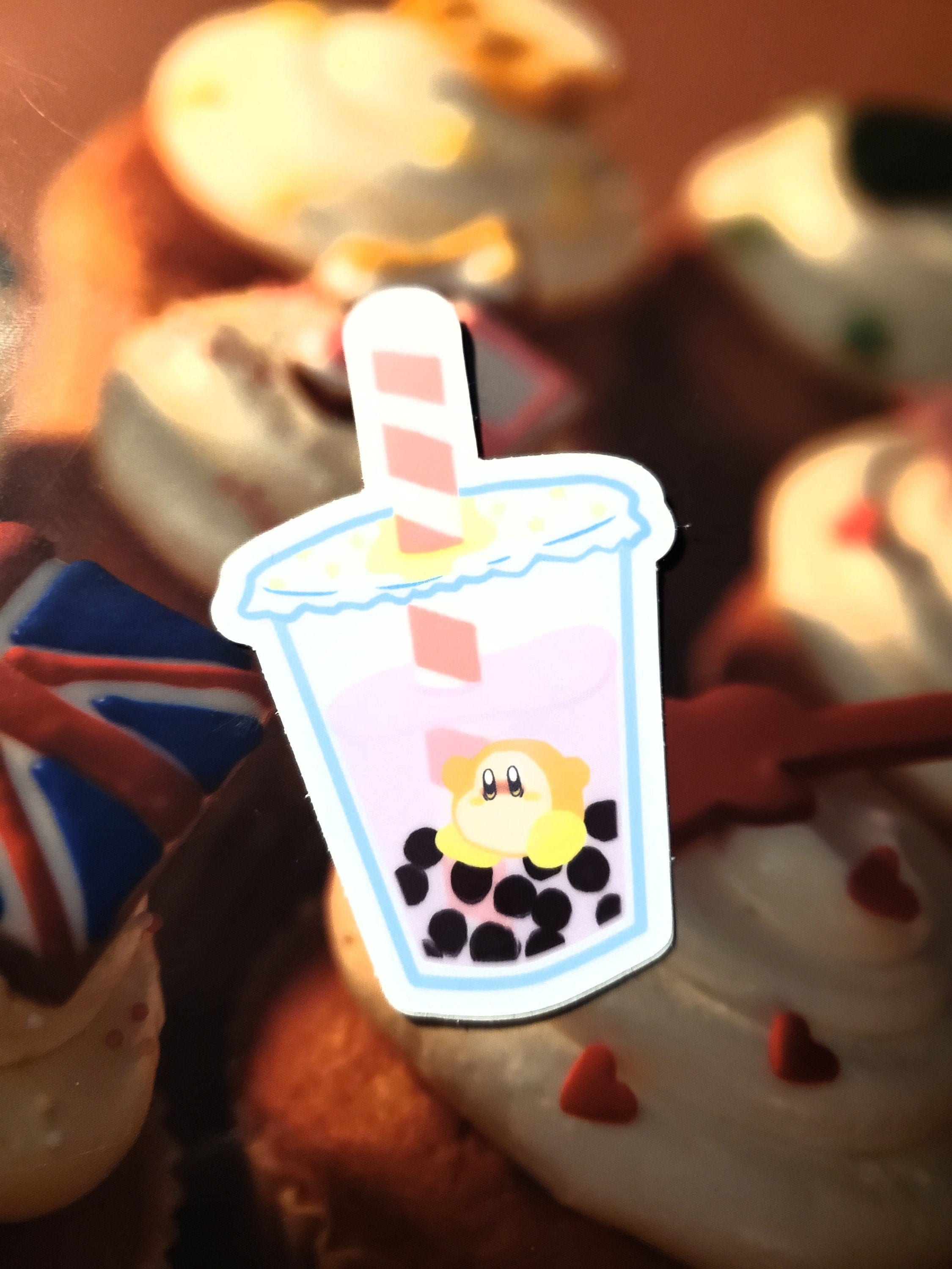 Waddle Dee Bubble Tea Sticker Kirby Die-Cut Vinyl Waterproof | Etsy