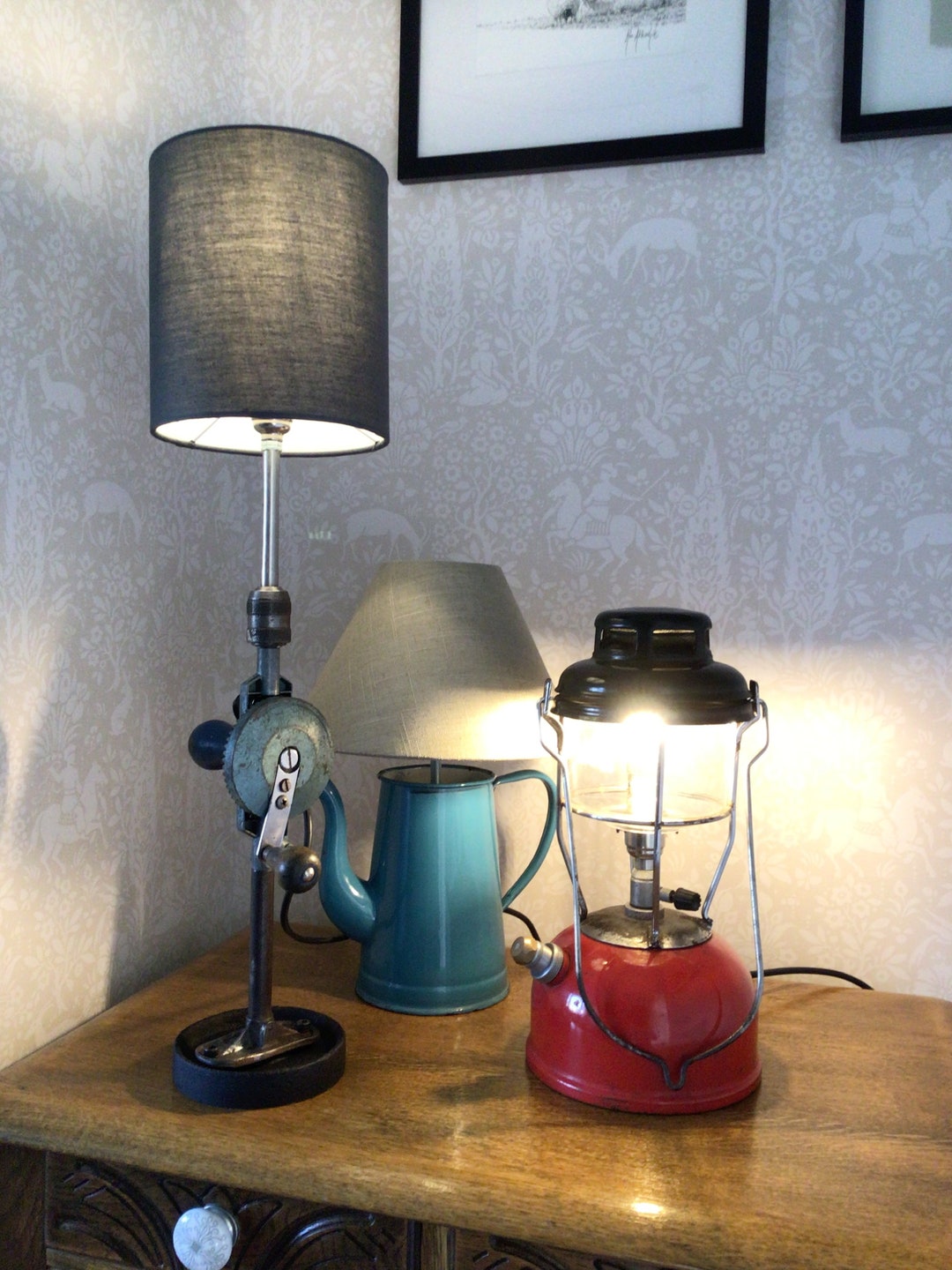 Vintage Lamp Bases/ Steampunk Table Lamps/ Repurposed Vintage - Etsy