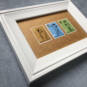 Genuine Vintage Postage Stamp Framed Collections/ Vintage Stamp Art ...