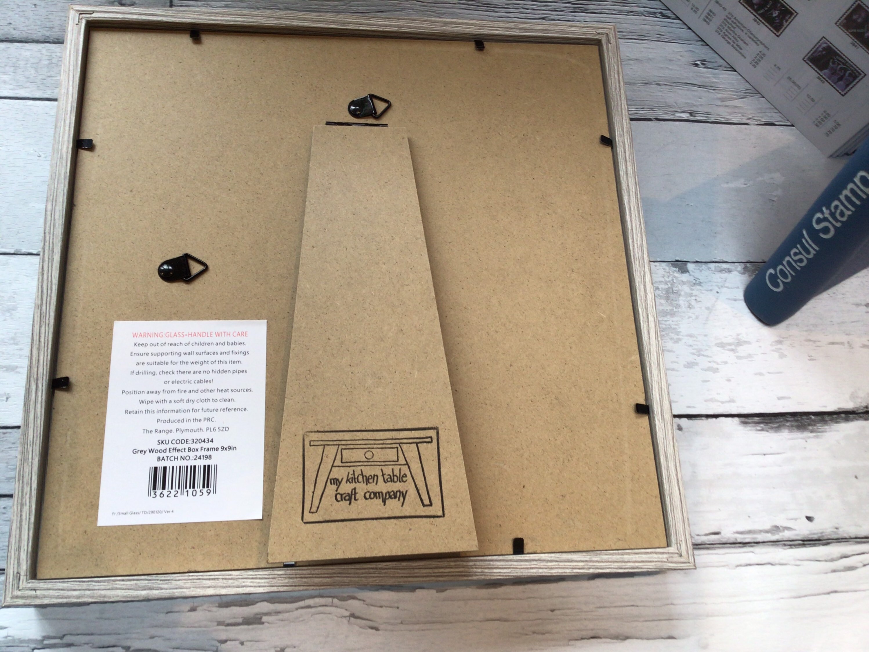 Box Frame With Vintage Postage Stamp Mount / Picture Frame/collage of ...