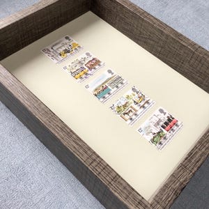 Genuine Vintage Postage Stamp Framed Collections/ Vintage Stamp Art ...