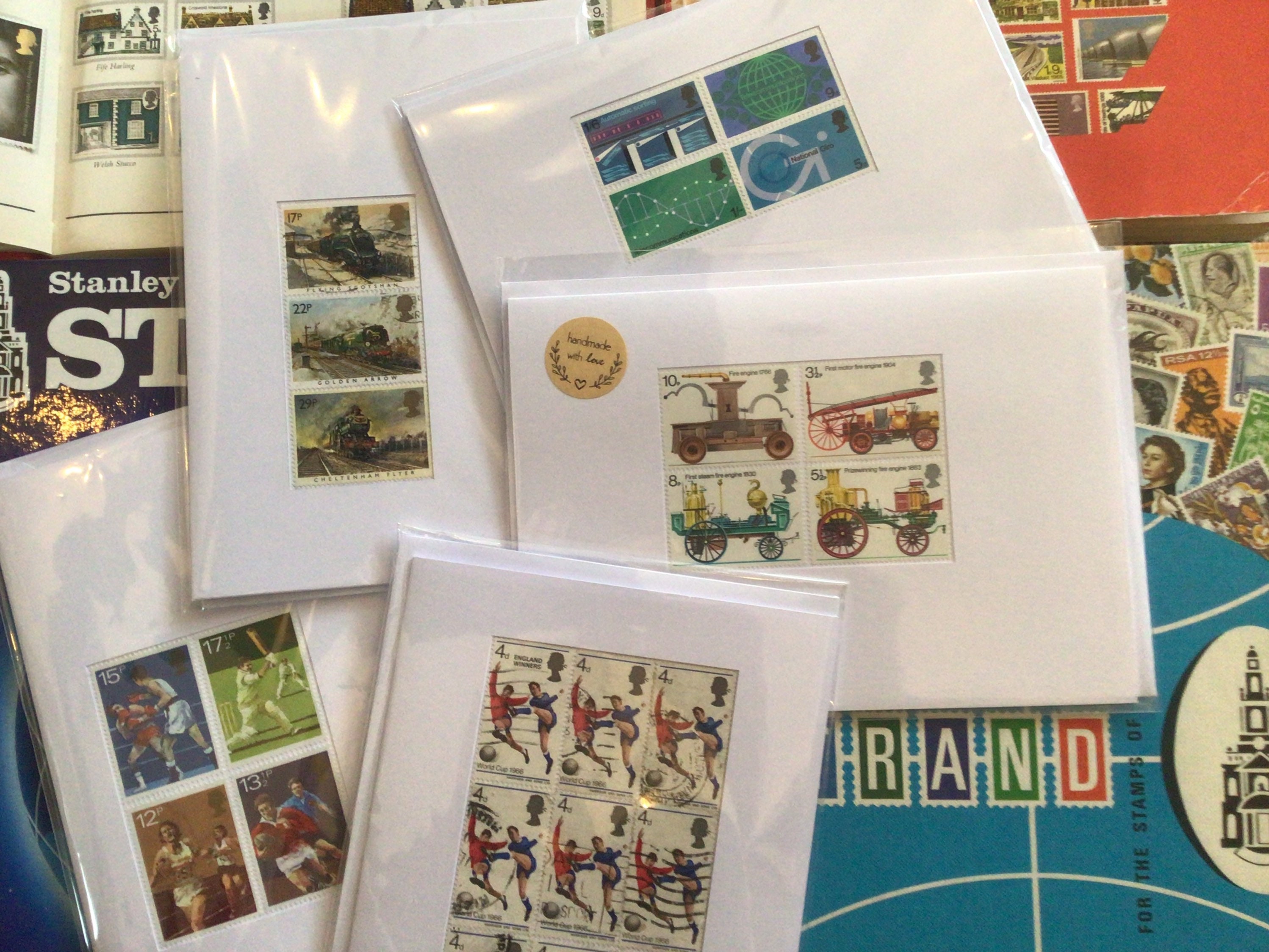 Vintage Recycled Postage Stamp Greeting Cards - Etsy UK