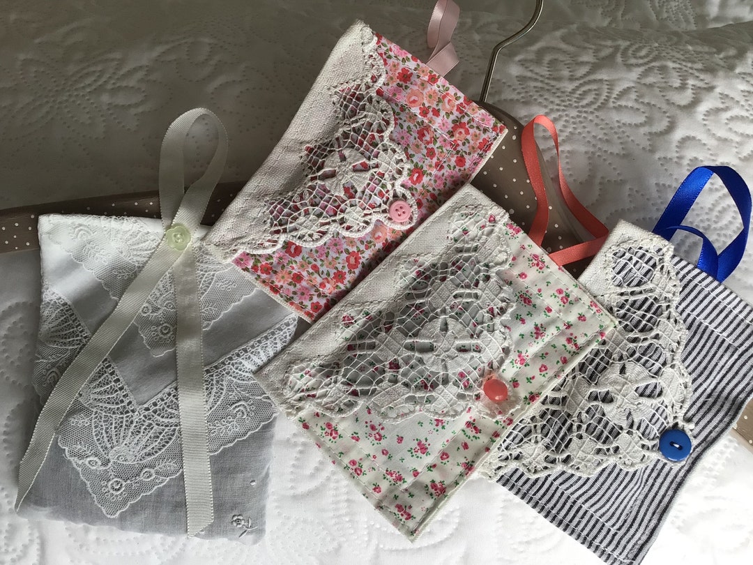 Vintage Antique Embroidered Lavender Bags/beautiful Lavender Sachets ...