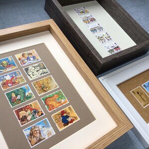 Genuine Vintage Postage Stamp Framed Collections/ Vintage Stamp Art ...