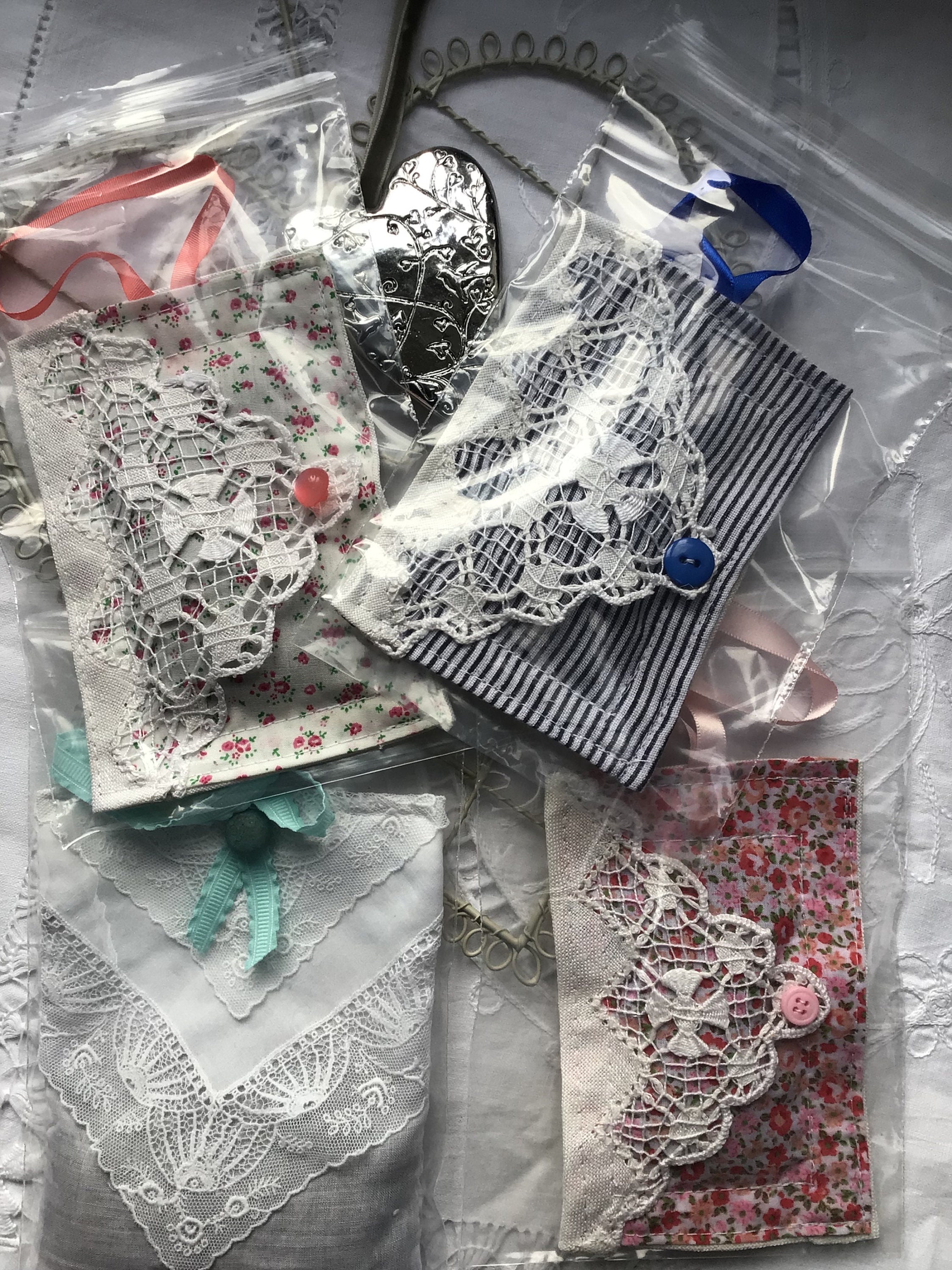 Vintage Antique Embroidered Lavender Bags/beautiful Lavender Sachets ...