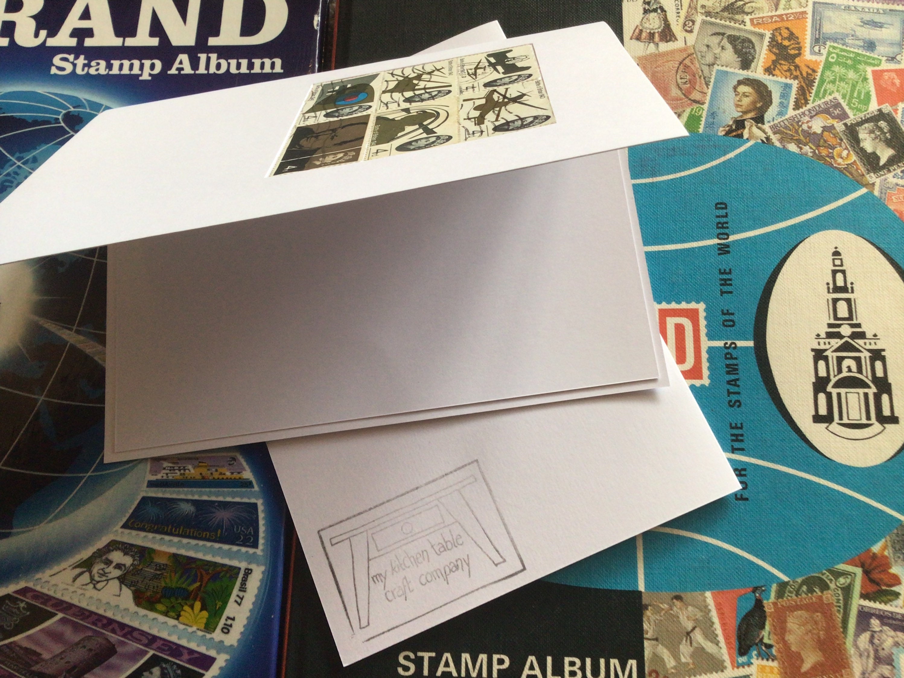 Vintage Recycled Postage Stamp Greeting Cards / Handmade - Etsy