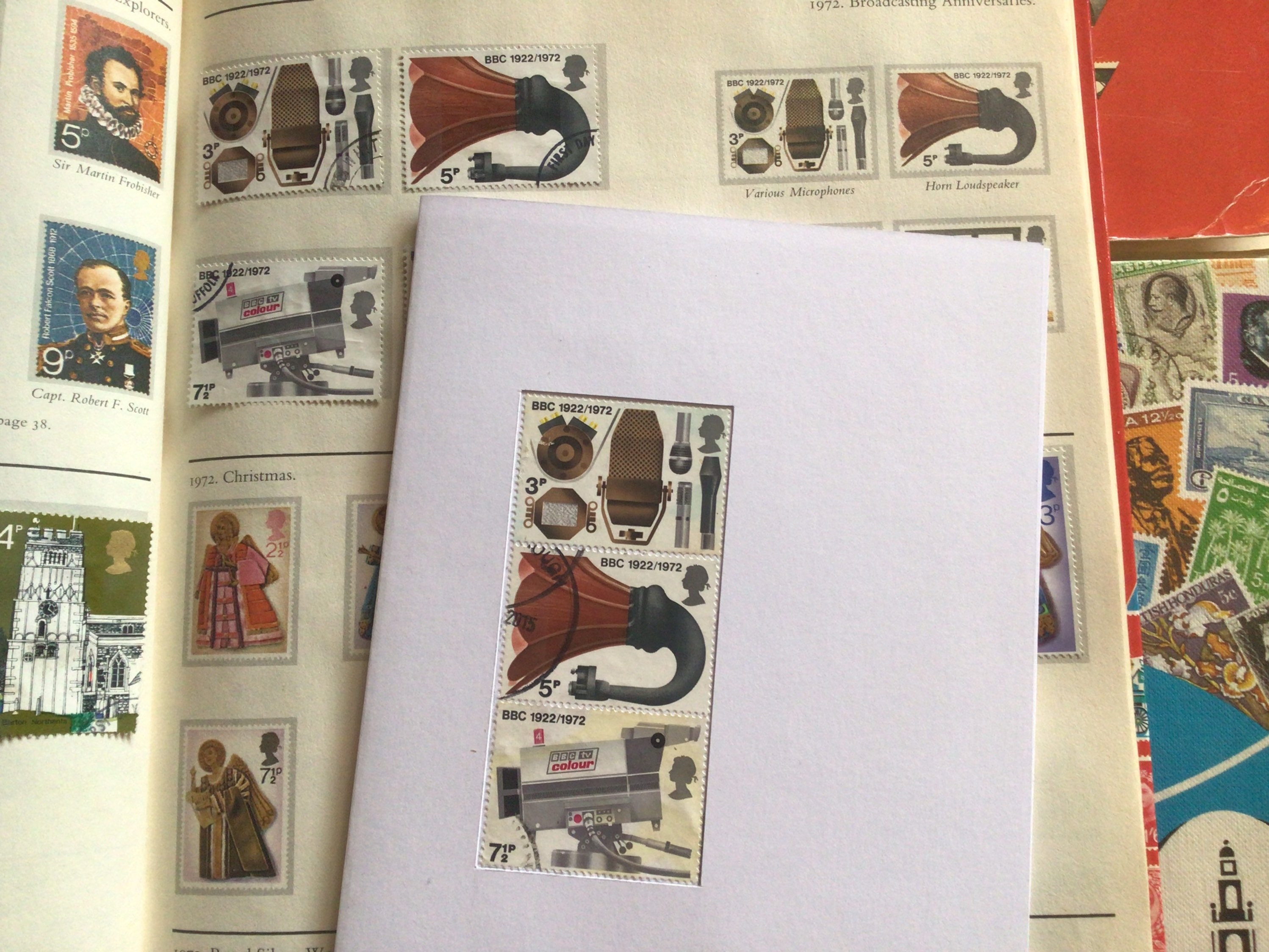 Vintage Recycled Postage Stamp Greeting Cards / Handmade - Etsy