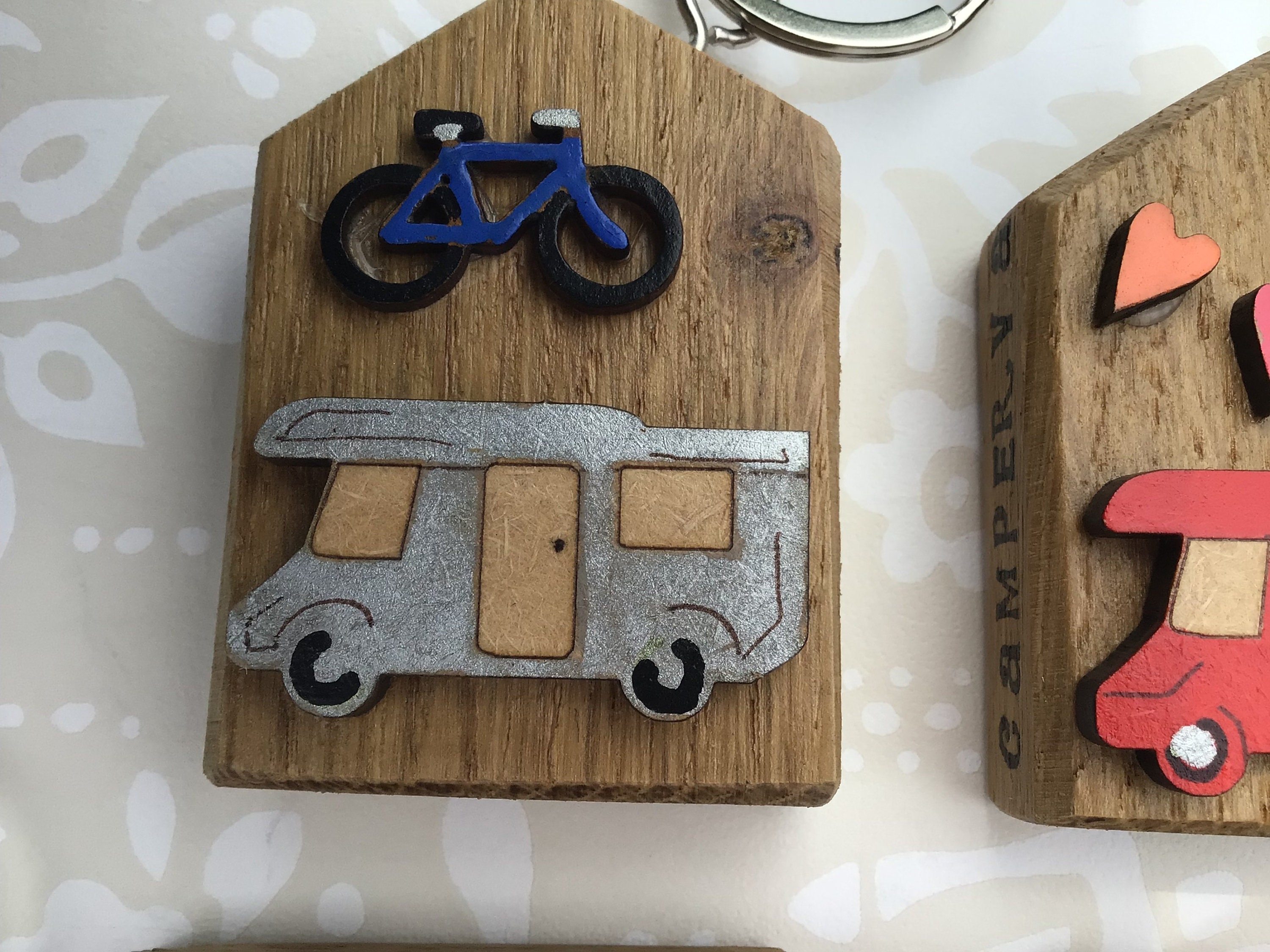 Handmade Oak Caravan/ Campervan Keyrings/ Key Fobs - Etsy