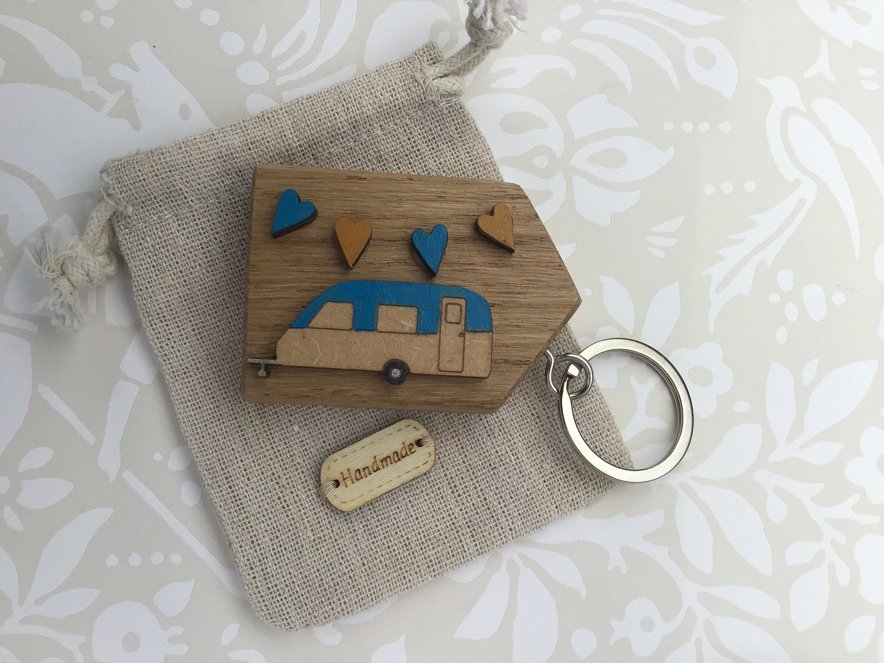 Handmade Oak Caravan/ Campervan Keyrings/ Key Fobs - Etsy
