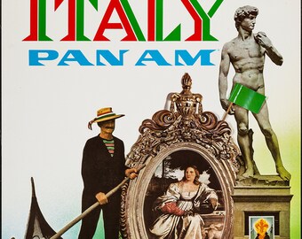 Vintage Pan Am Poster - Etsy