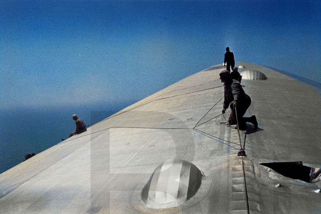 1934 Repairing the Hull of the Graf Zeppelin During the Flight Over the Atlantic 11 X 14 Photo ...
