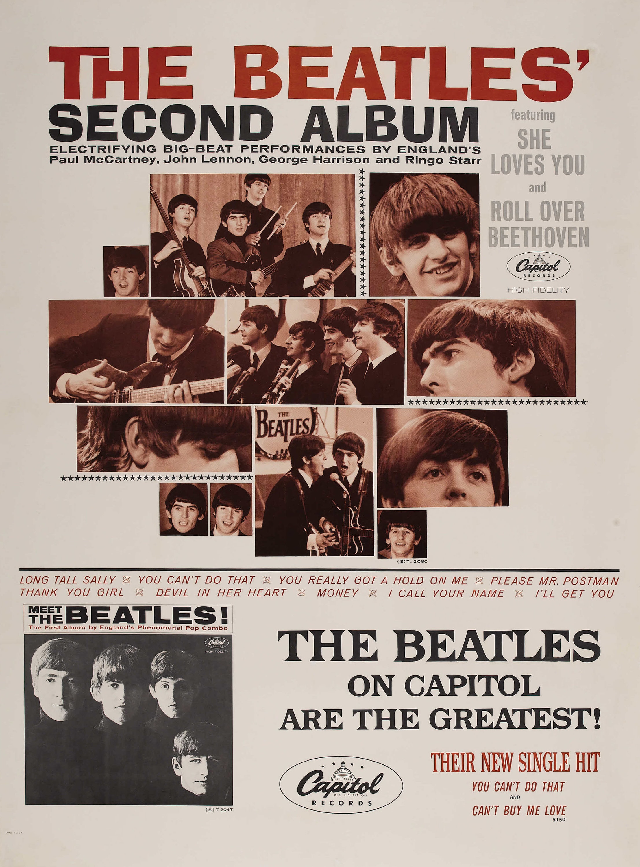 The Beatles Second Album Promotional Poster 11x14 Photo Print - Etsy