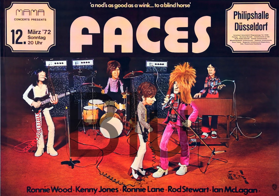 1972 Rod Stewart & Faces Concert Poster 13 X 19 Photo Print - Etsy