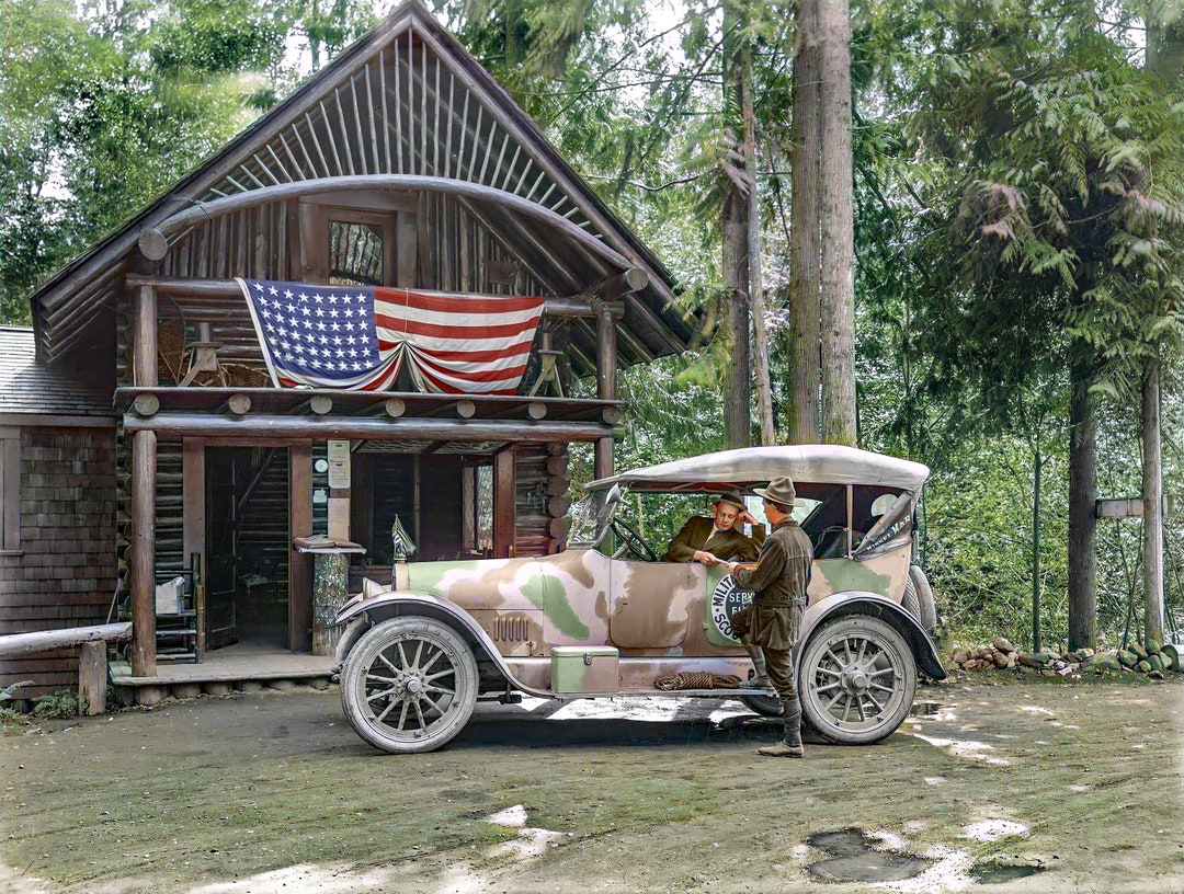 1918. Kissel Military Highway Scout Car, America's First Camouflaged ...