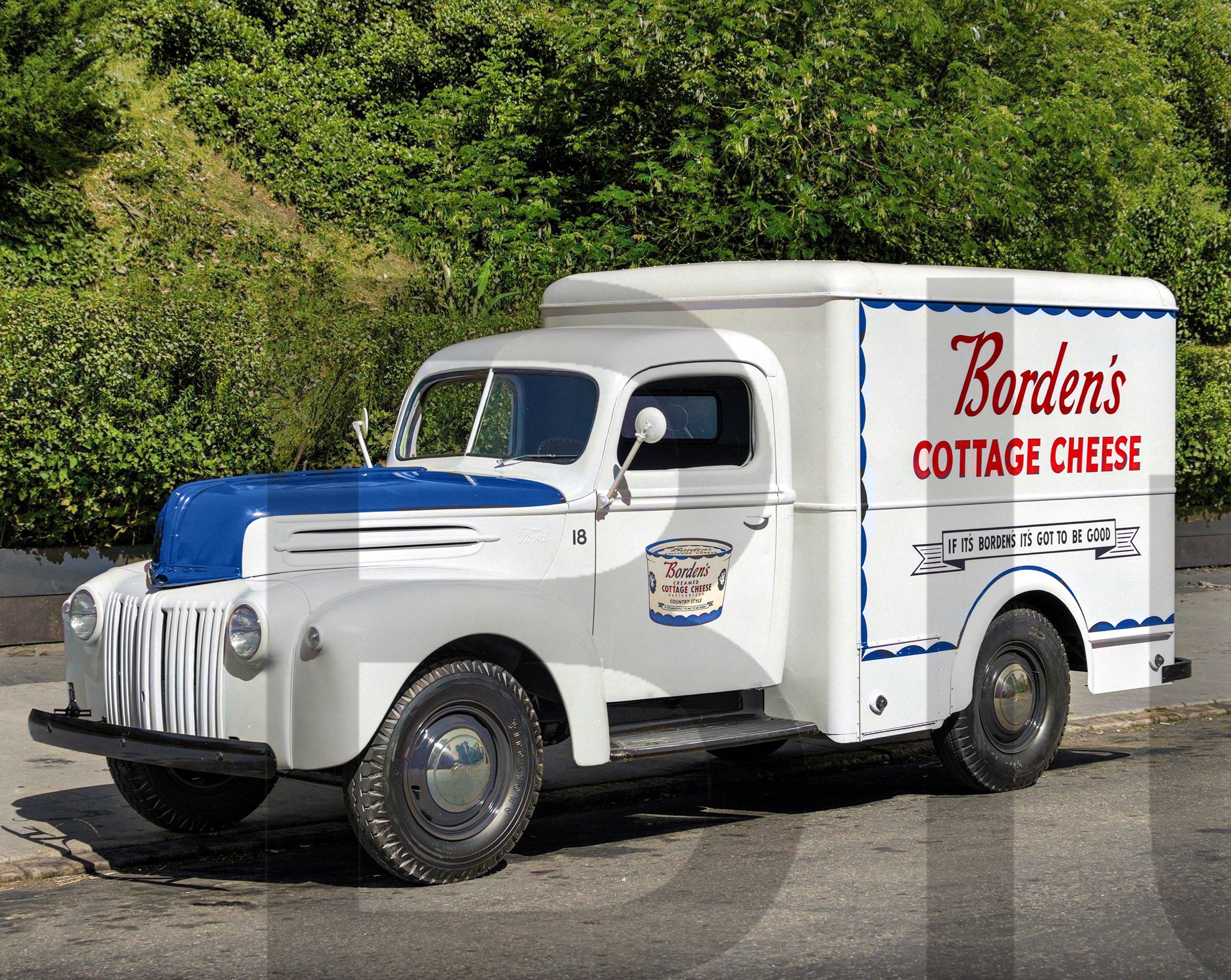 1947 San Francisco Ford Dairy Van Borden's Cottage Cheese 11 X 14 Photo ...