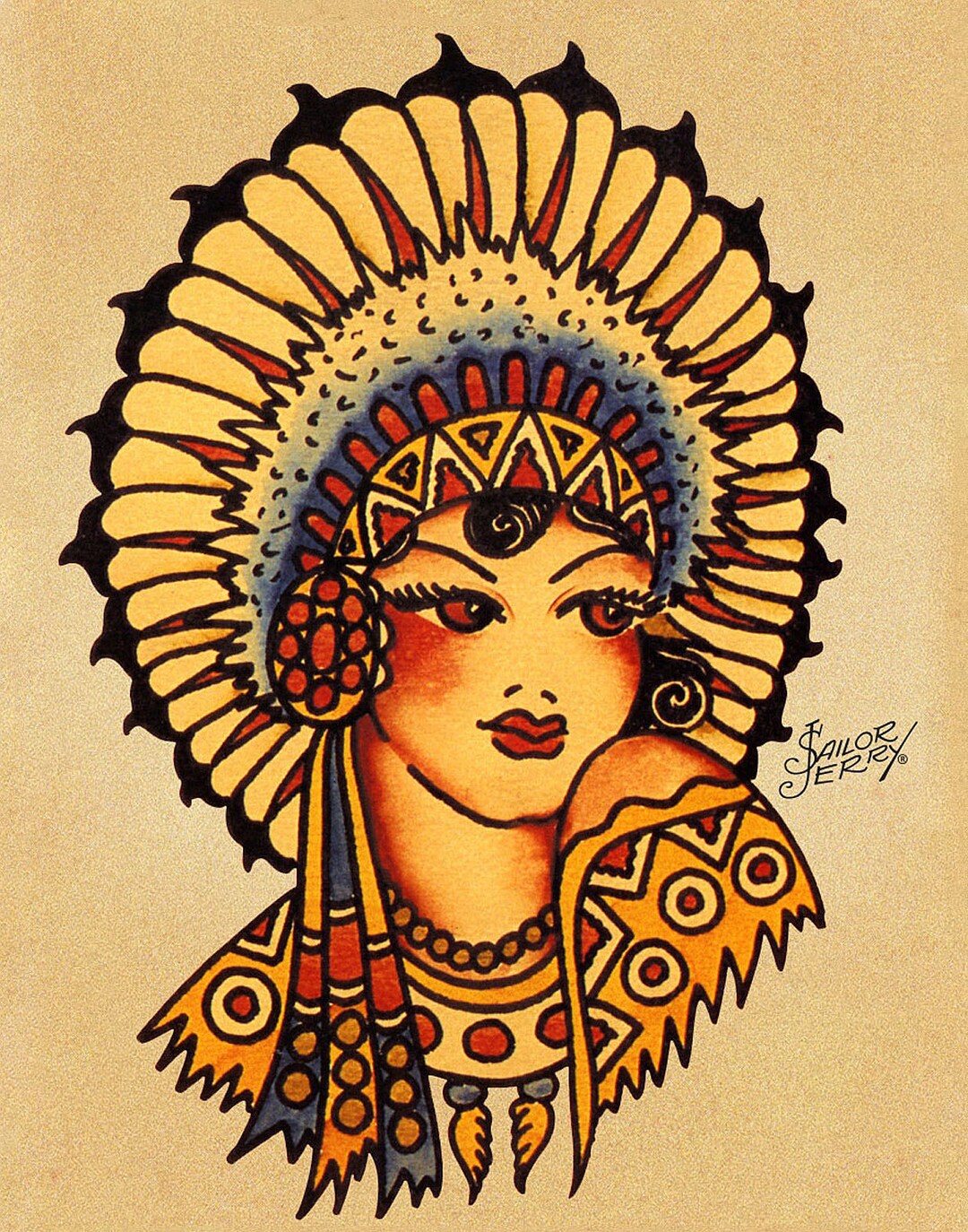 Sailor Jerry Tattoo Art 14 X 11 Photo Print - Etsy