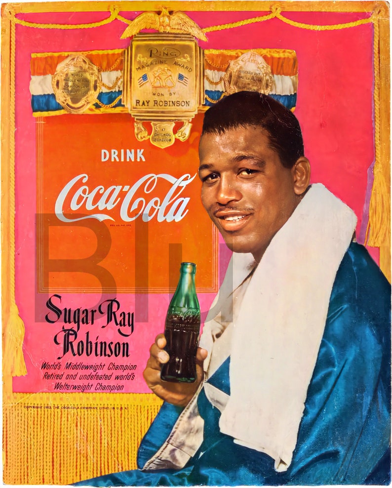1952 Sugar Ray Robinson Coca-cola Ad 11 X 14 Photo Print - Etsy