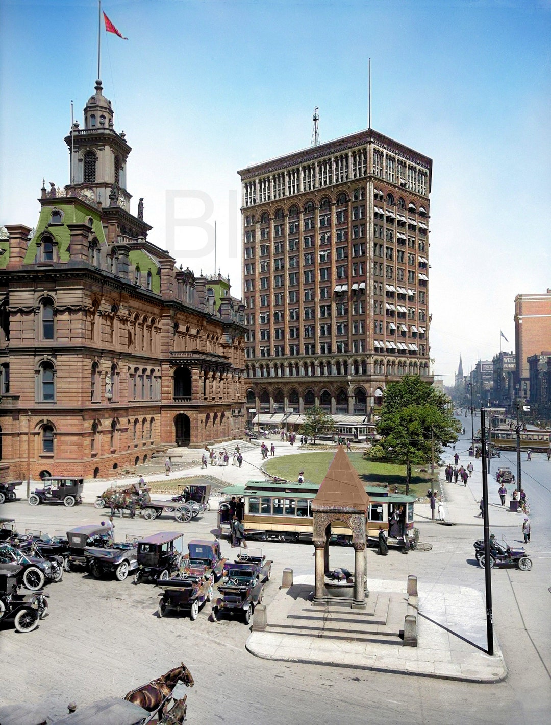 1912 Campus Martius. Detroit City Hall 11 X 14 Photo Print - Etsy