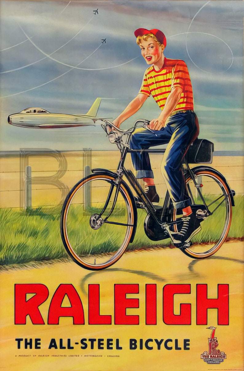 1960s Raleigh Bicycles Ad 13x19 Photo Print - Etsy