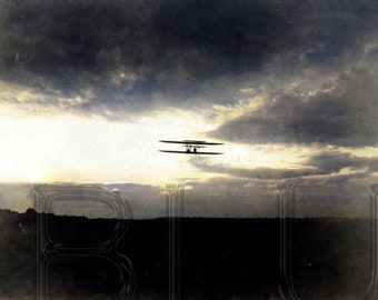 WRIGHT BROTHERS KITTY Hawk First Flight Historic Glossy Poster Picture ...