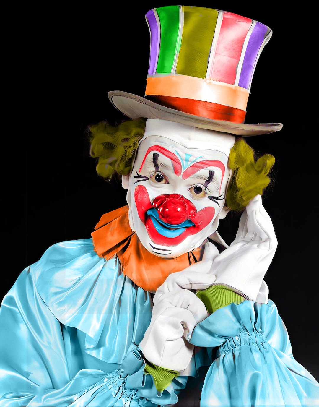 1950s Portrait of Clown Wearing Top Hat 11x14 Photo Print - Etsy