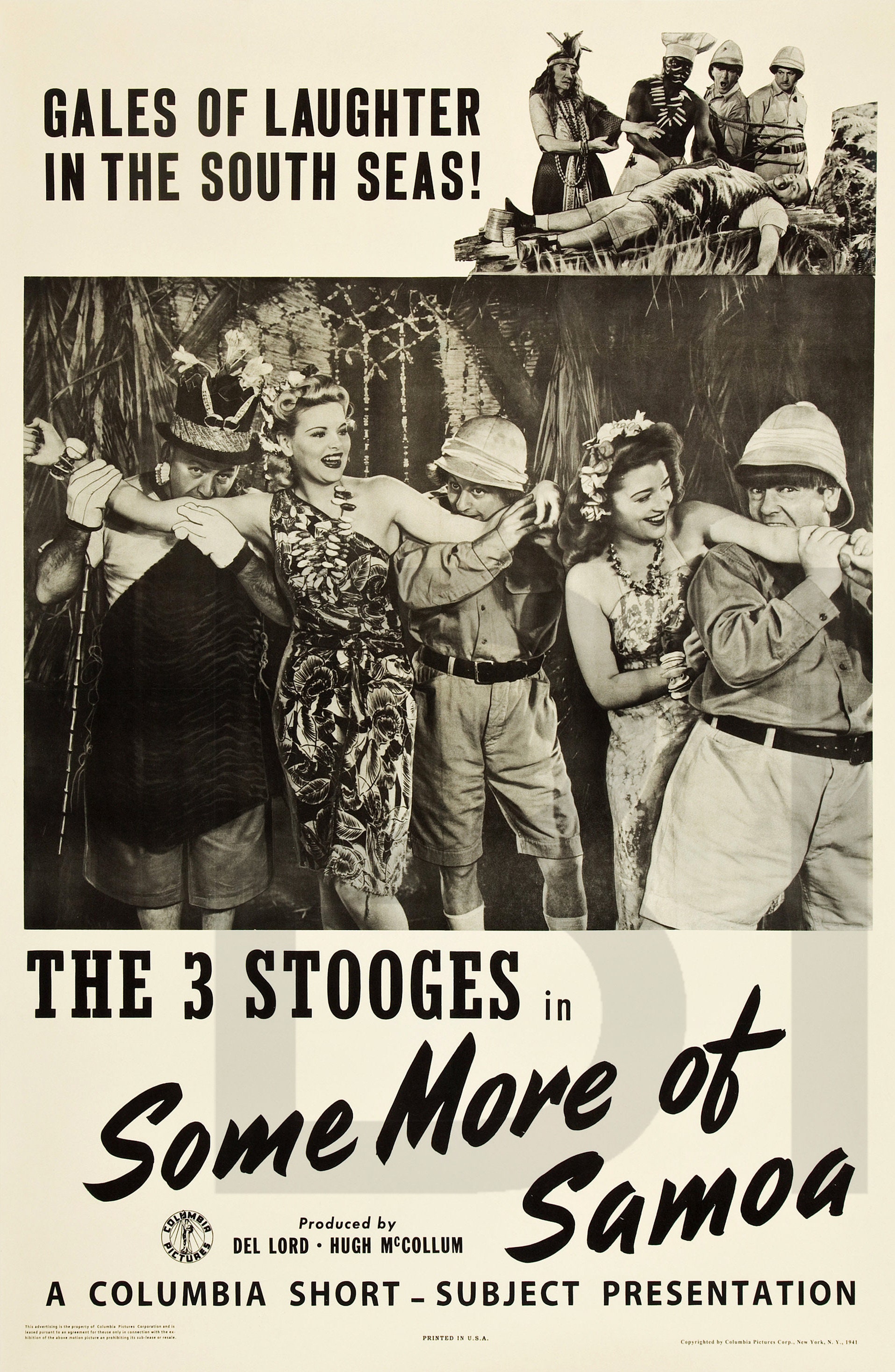 1941 Three Stooges in Some More of Samoa 13x19 Photo - Etsy