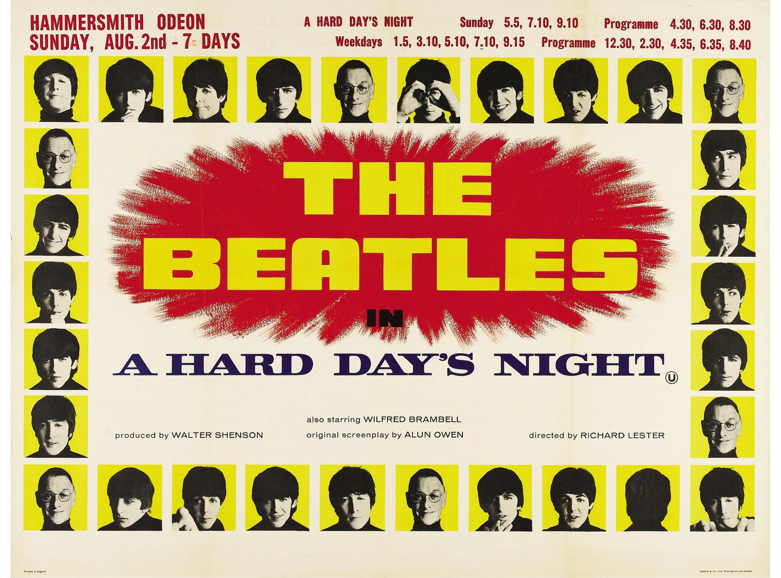 A Hard Days Night Movie Poster 11 X 14 Photo Print - Etsy