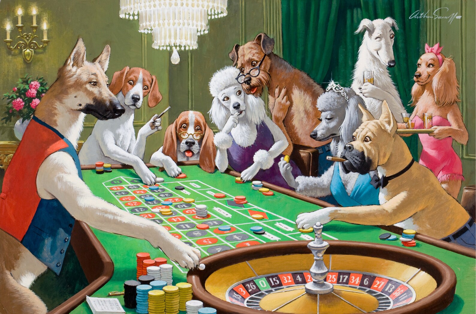 Dogs Roulette Table 13 X 19 Photo Print - Etsy