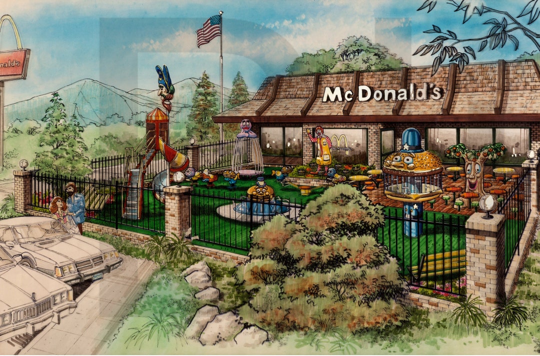 1980s Mcdonaldland Playground Illustration 13x19 Photo Print - Etsy