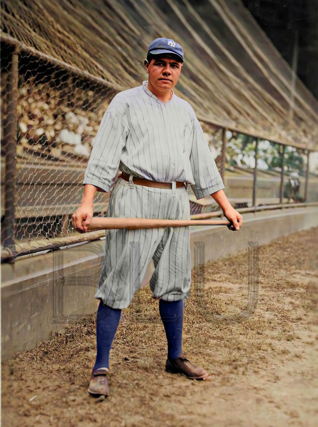 1920 Babe Ruth Holding Bat 11 X 14 Photo Print - Etsy