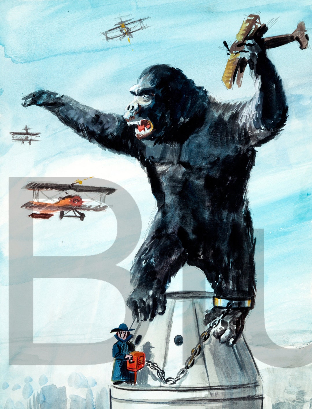 King Kong Illustration 11 X 14 Photo Print - Etsy