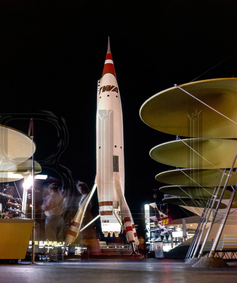 1960 TWA Moonliner Rocket at Disneyland's Tomorrowland 11 - Etsy