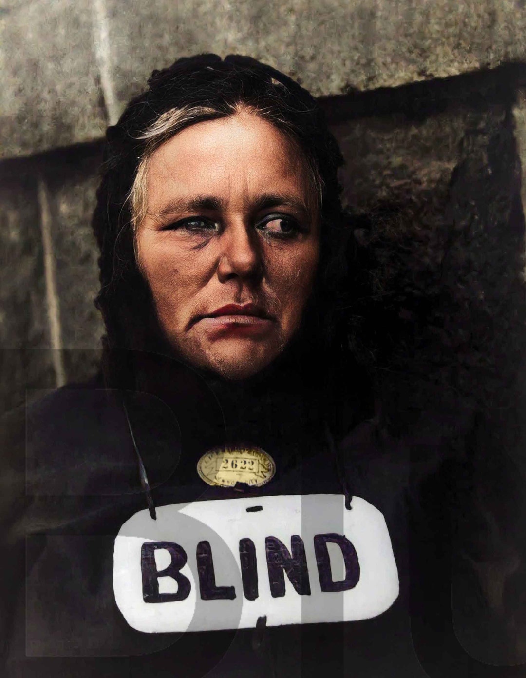 1917 Woman Beggar Wearing Blind Sign and New York City - Etsy