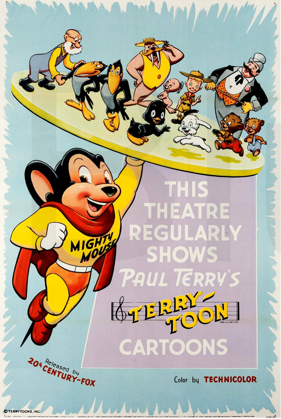Terrytoons Theater Advertising Poster 13 X 19 Photo Print - Etsy
