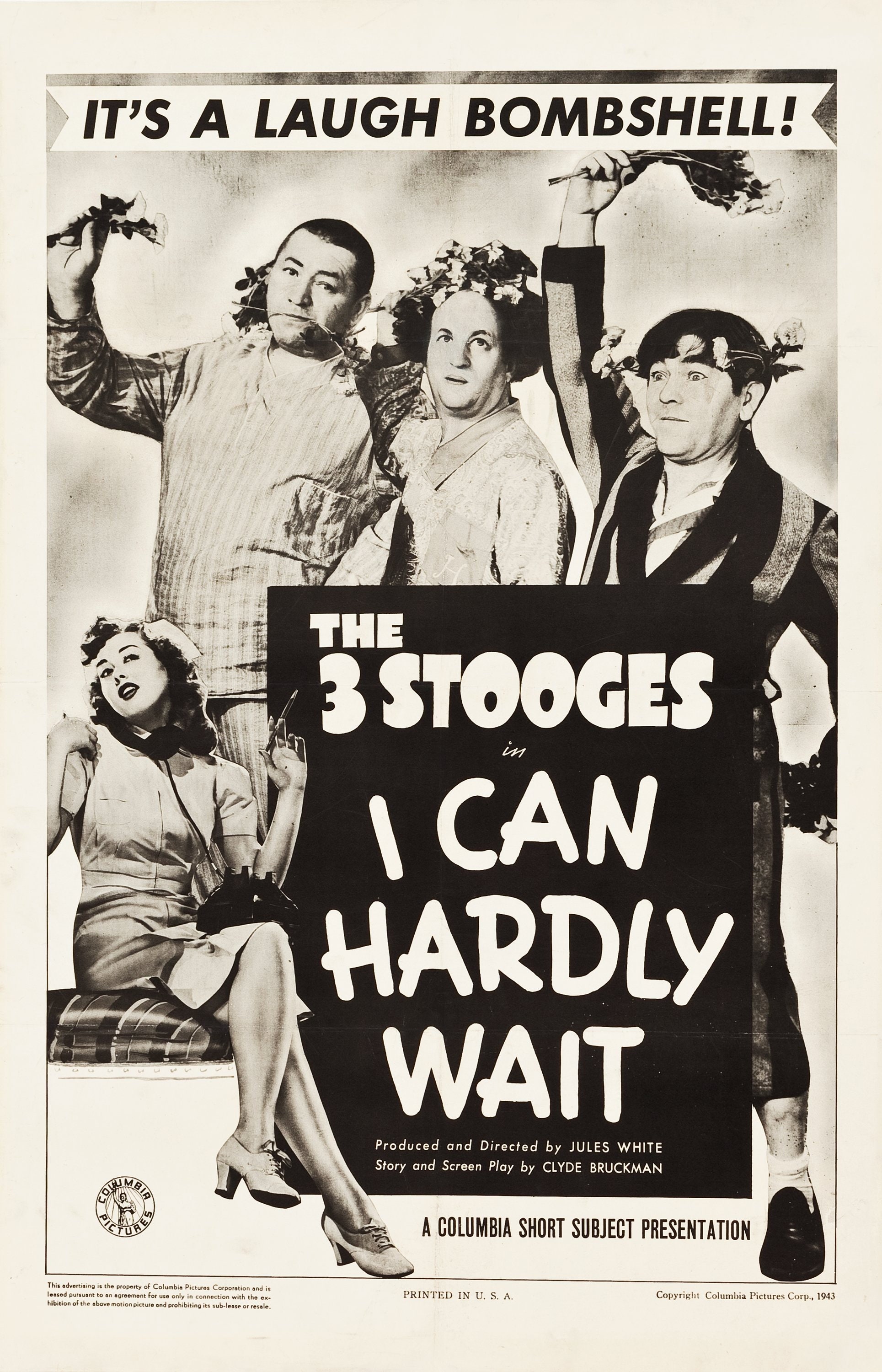 The Three Stooges In I Can Hardly Wait Movie Poster 13x19 Photo Print the-three-stooges-in-i-can-hardly-wait-movie-poster-13x19-photo-print